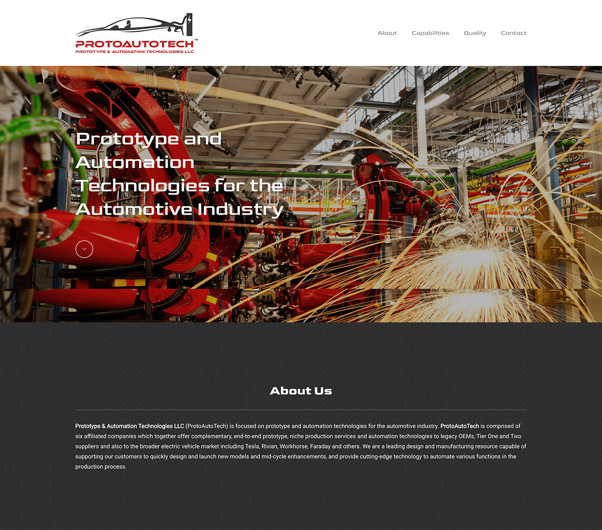 Prototype and Automation Technologies Website